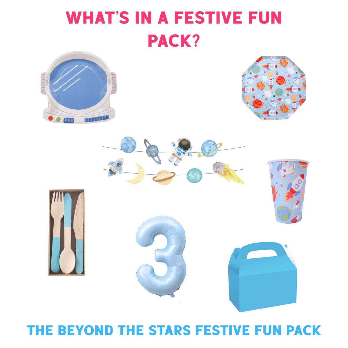 Beyond the Stars Festive Fun Pack – Space Birthday Party Set | Festive ...